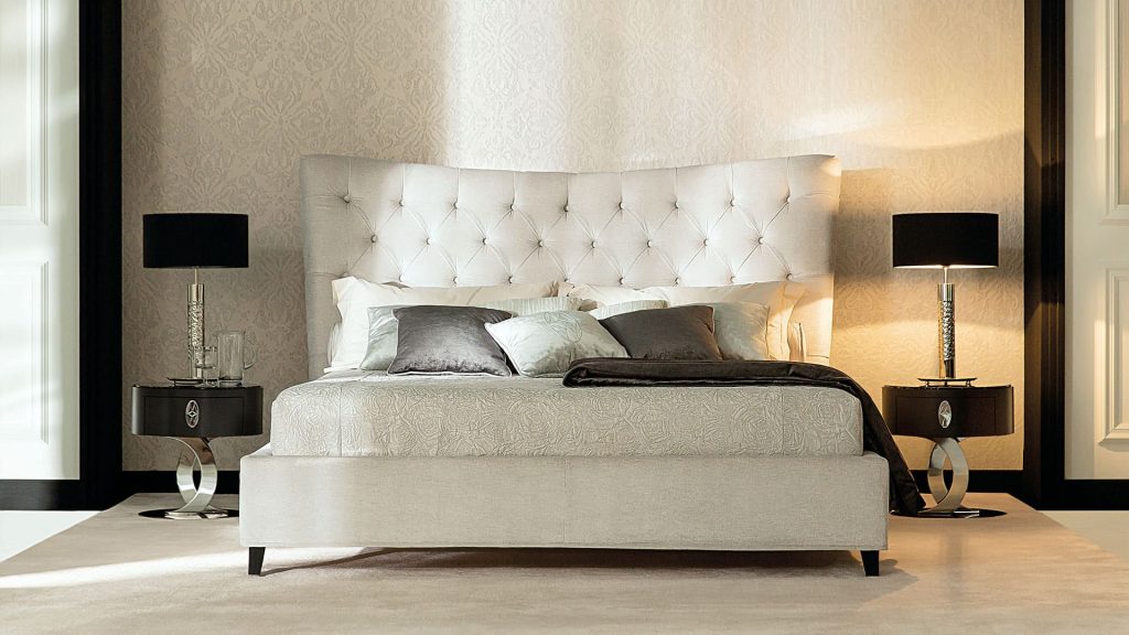Bed with curved tufted headboard Berenice | Opera Contemporary