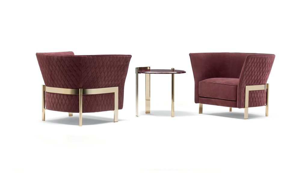 Luxury armchair with metal frame Cosmo | Opera Contemporary