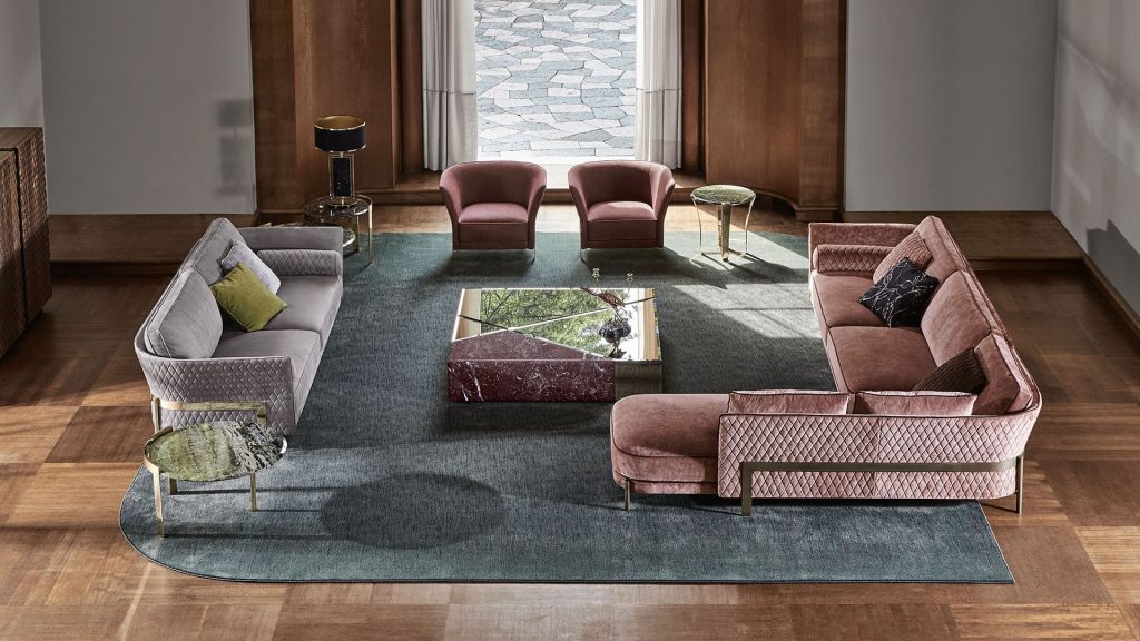 Sectional sofa metal frame Cosmo | Opera Contemporary