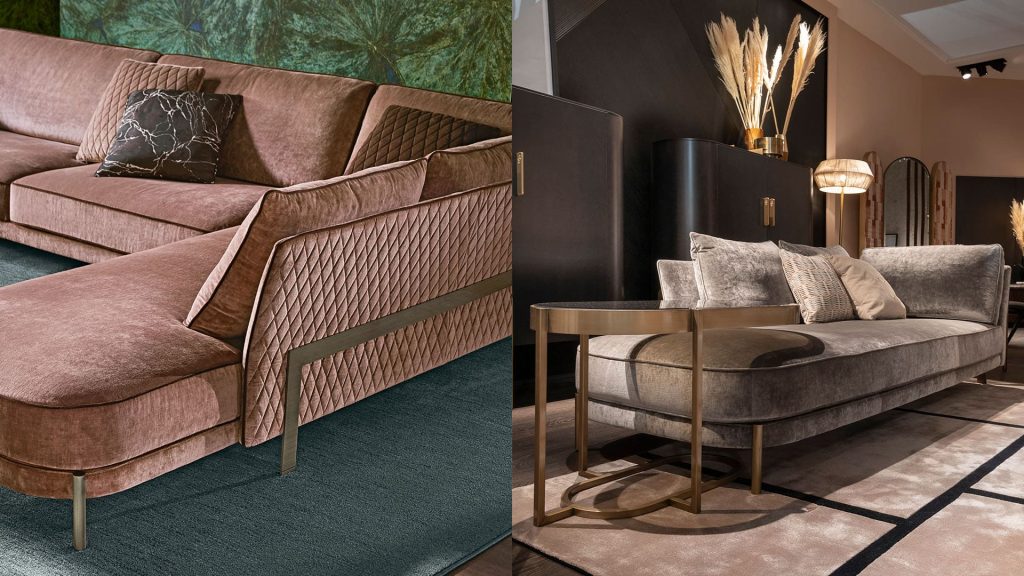 Sectional sofa metal frame Cosmo | Opera Contemporary