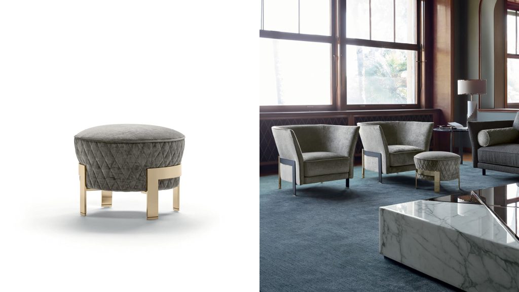 Metal legs pouf Cosmo | Opera Contemporary