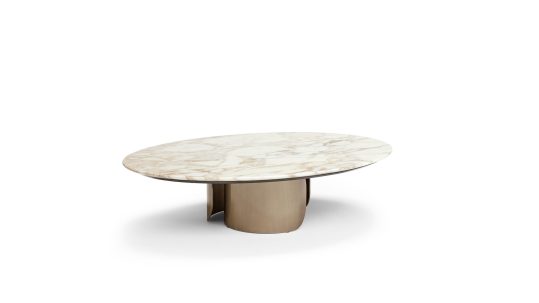 Oval coffee table with metal base Gabriel | Opera Contemporary