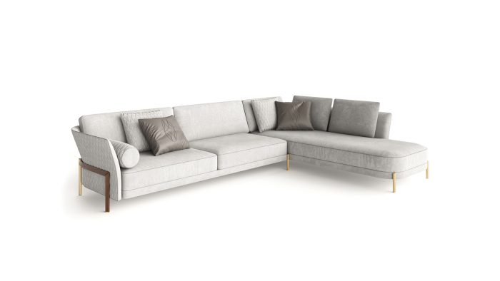 Sectional sofa wooden frame New Cosmo | Opera Contemporary