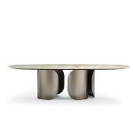 Round table with metal base Oscar | Opera Contemporary