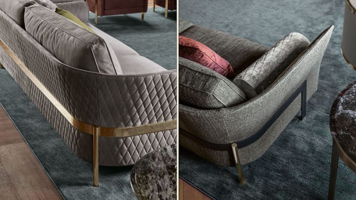 Luxury armchair with metal frame Cosmo | Opera Contemporary