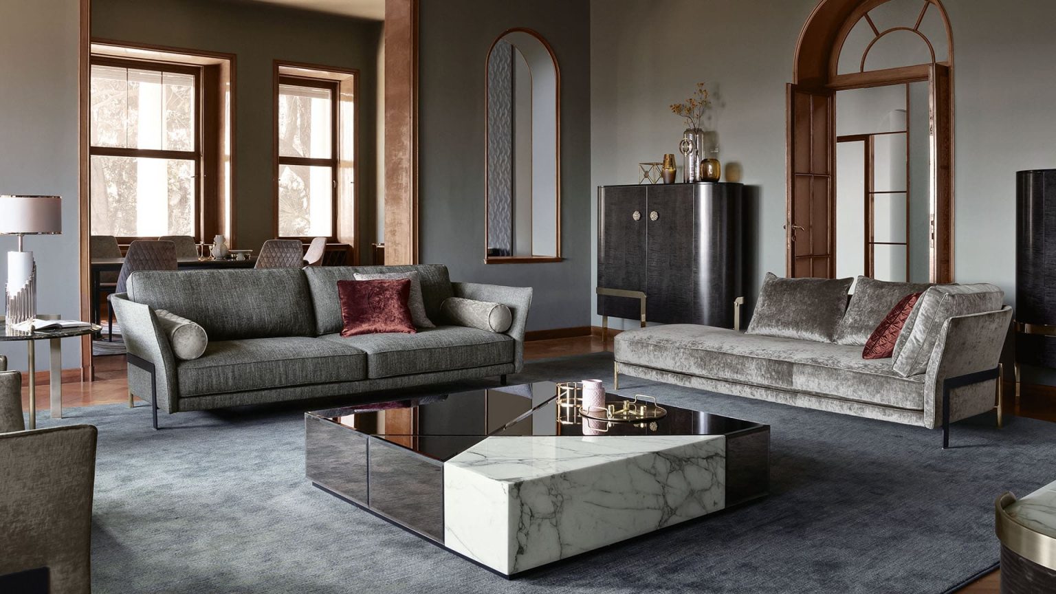 Luxury sofa with metal frame Cosmo | Opera Contemporary