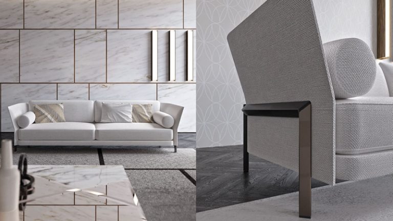 Sectional sofa wooden frame New Cosmo | Opera Contemporary