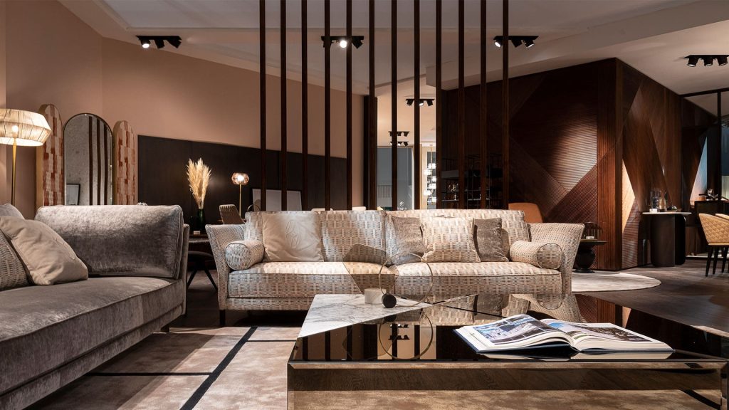 Sofa with wooden frame New Cosmo | Opera Contemporary