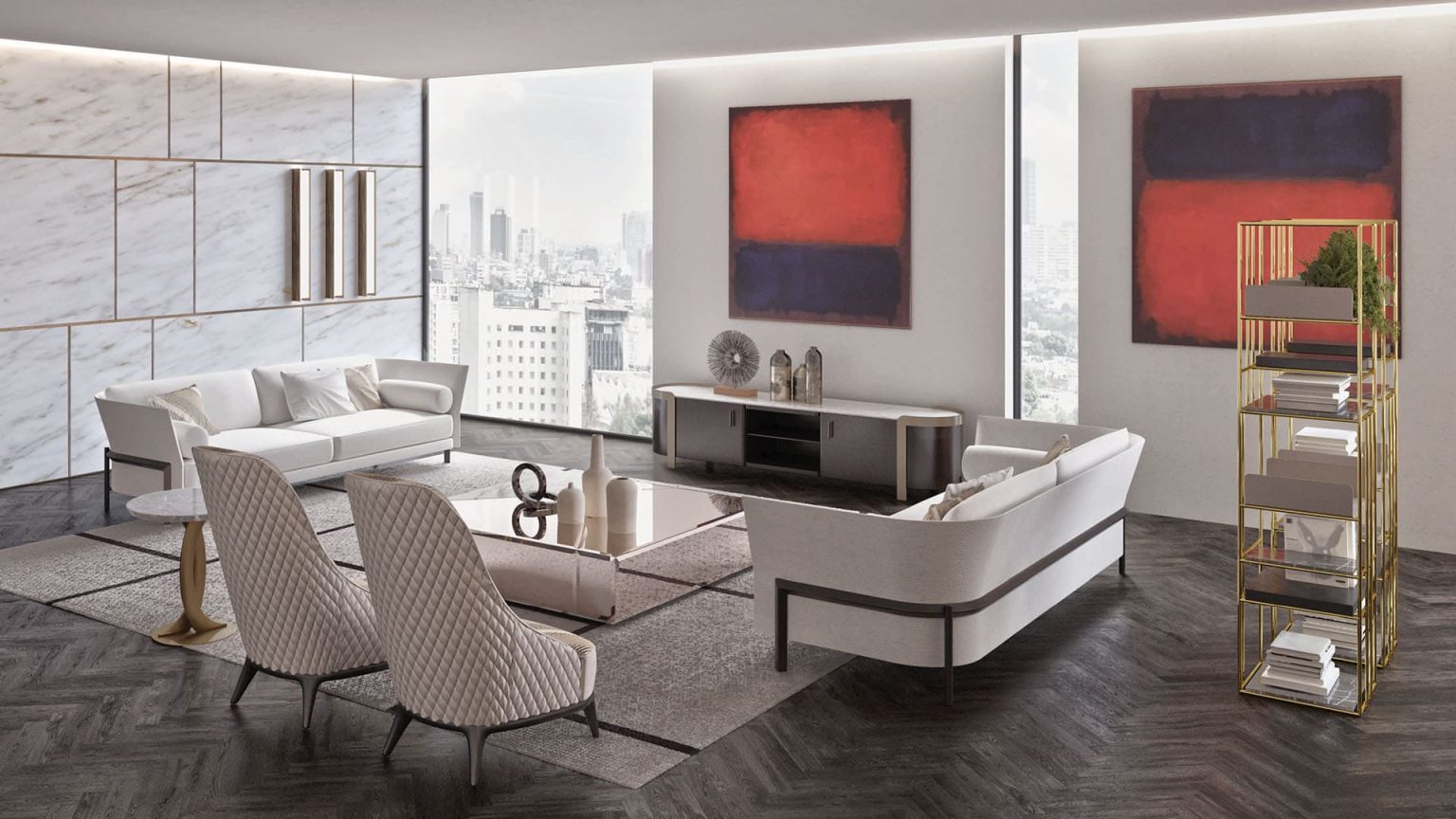 Sofa with wooden frame New Cosmo | Opera Contemporary